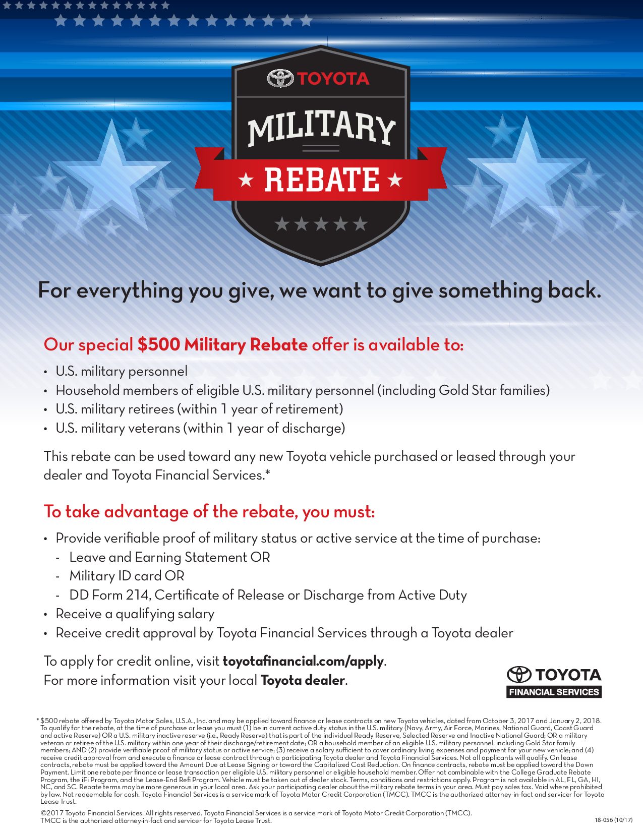 Military Rebate - Baldwin Toyota