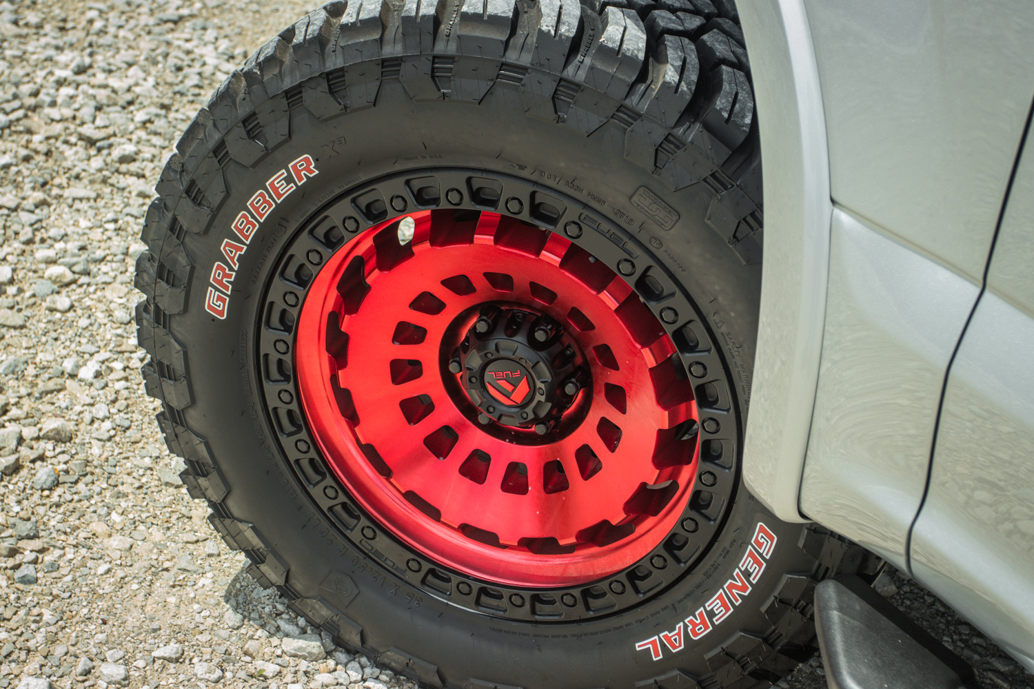 Ford F-150 with Fuel Zephyr Wheels in Red and Road Armor Spartan Bumpers