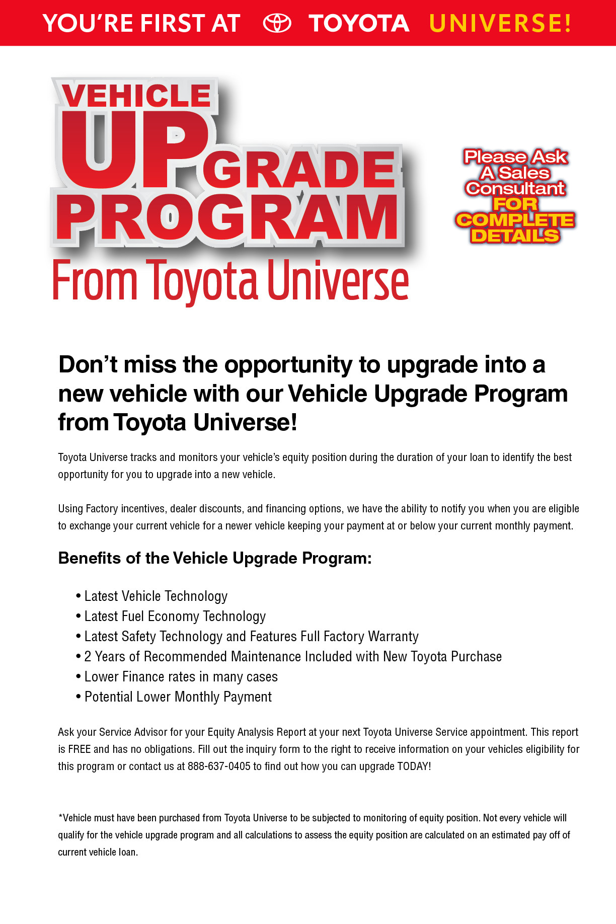 Vehicle Upgrade Program