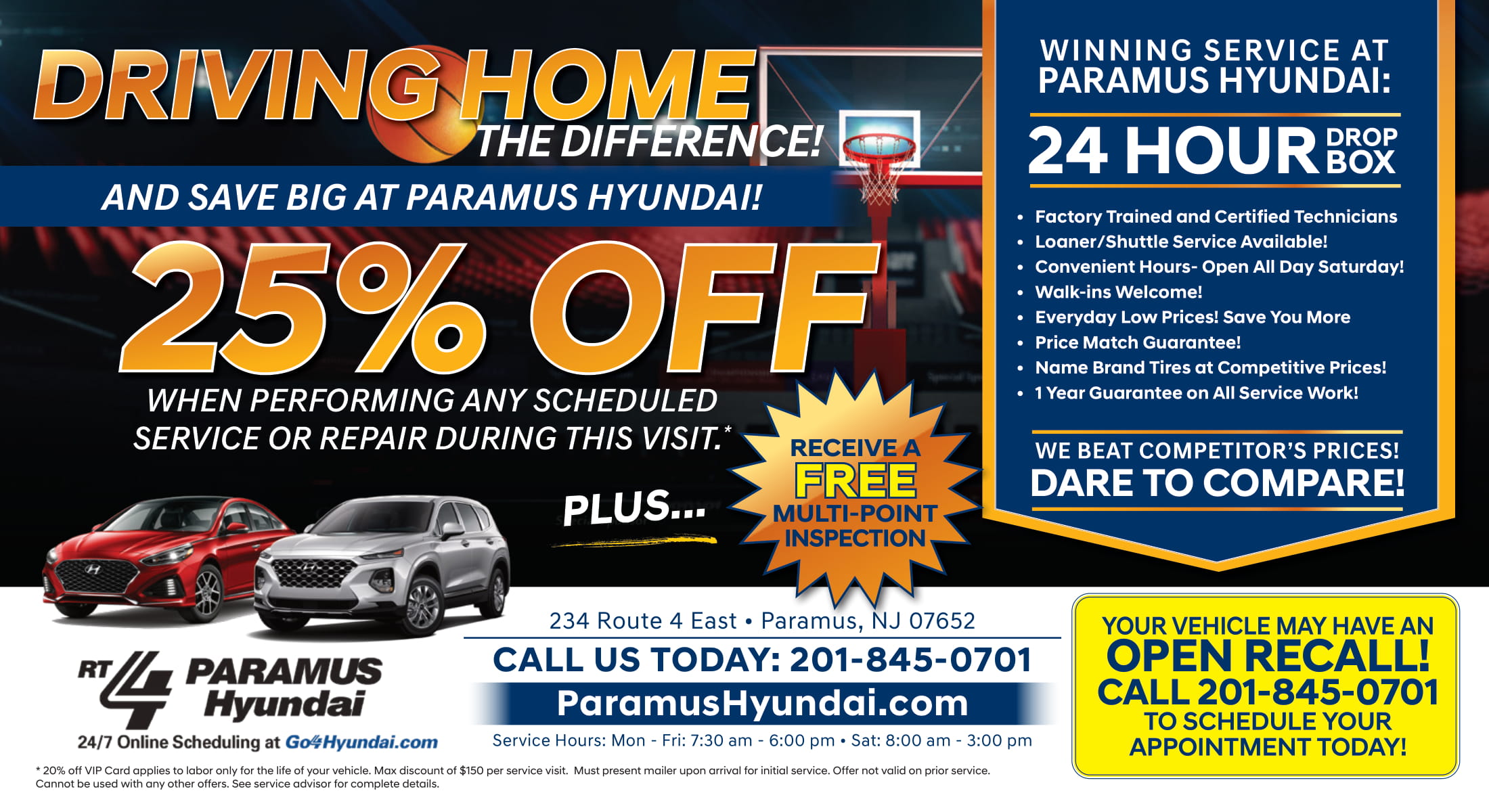 Service Department Coupons, Specials - Paramus Hyundai