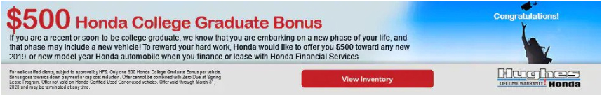 Honda Recent Graduate Program | Buy a Honda near Macon, GA