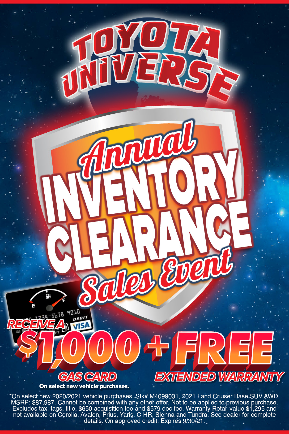 Annual Inventory Clearance Sales Event - Toyota Universe