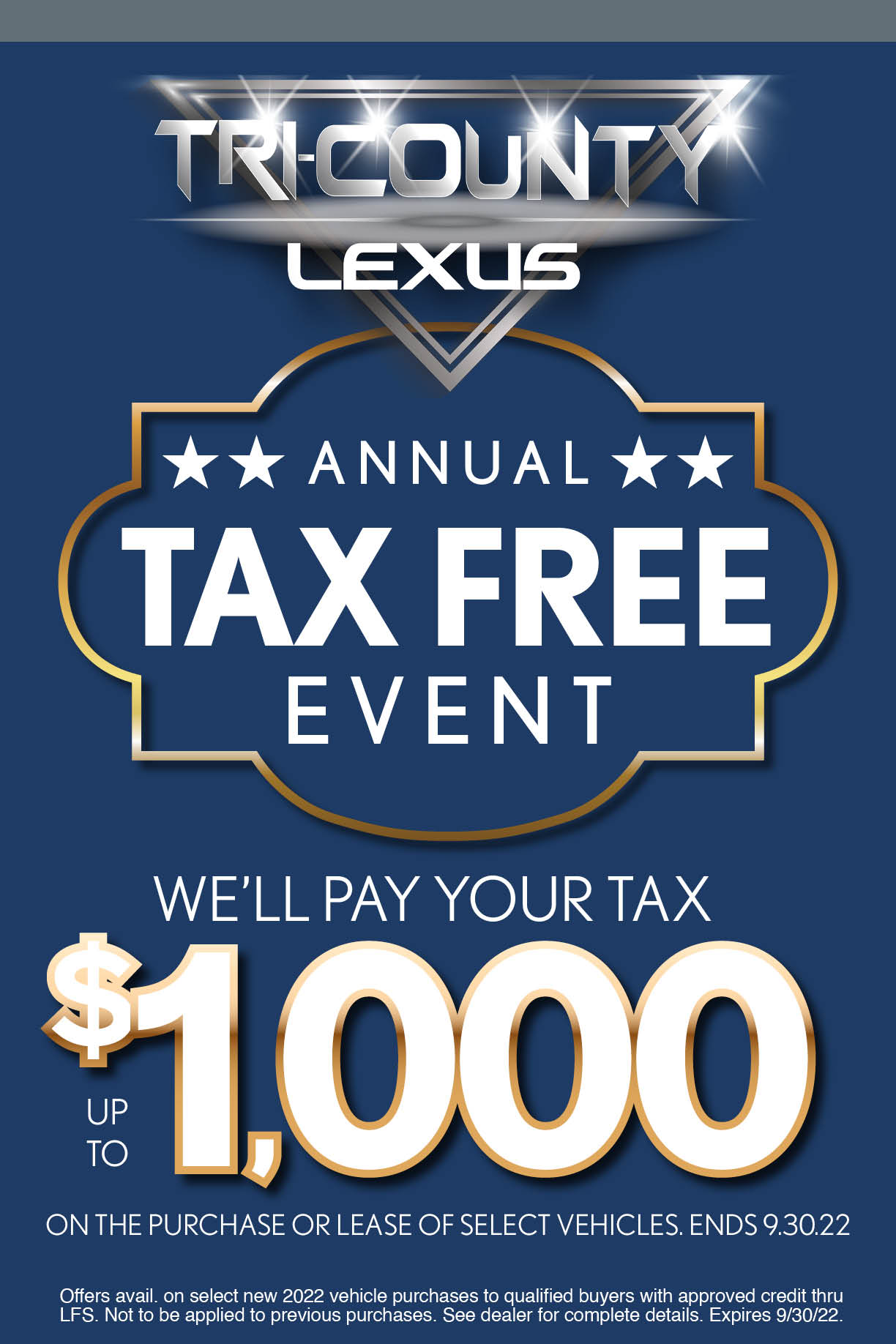 Tax Free Event - Tri County Lexus