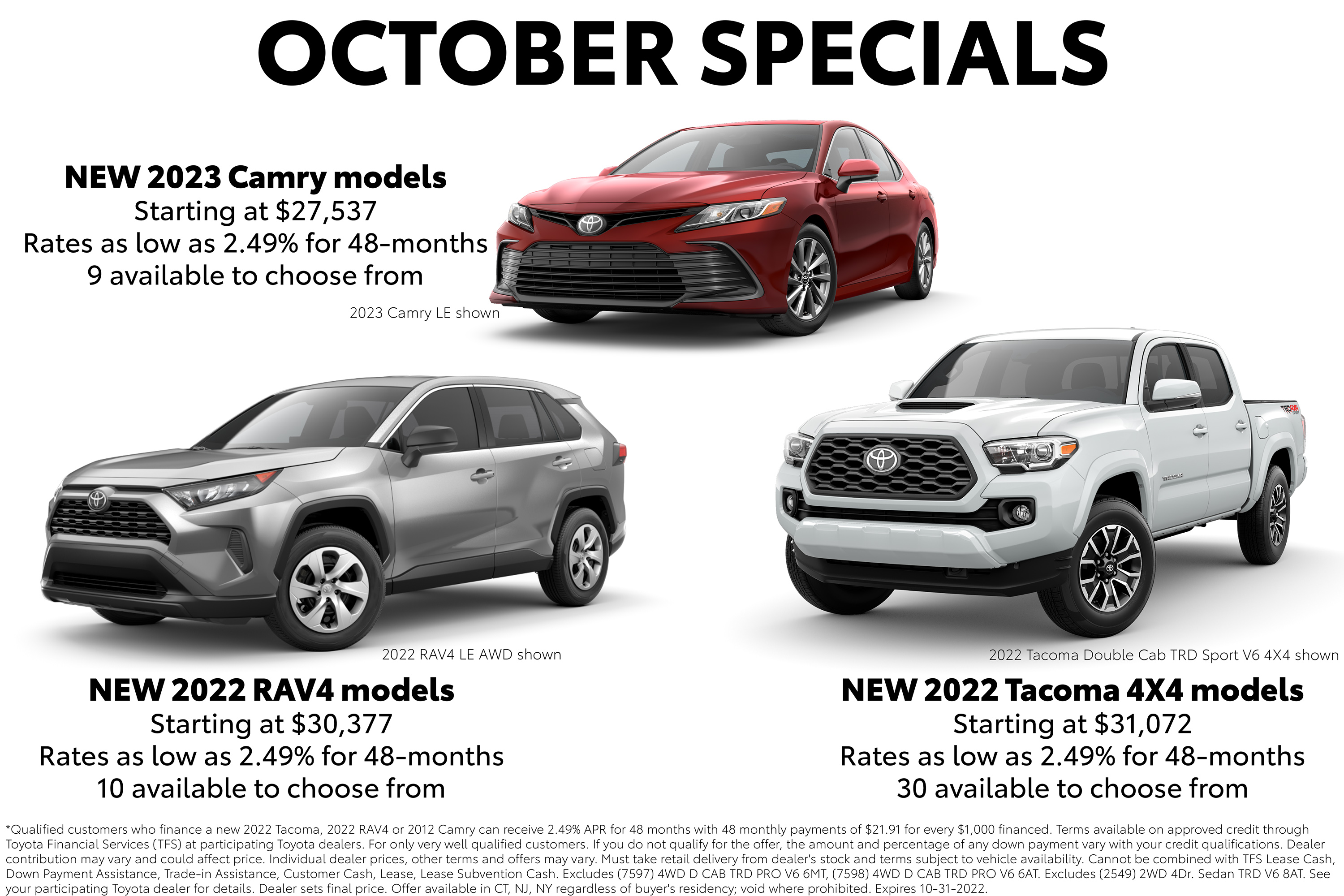 Williams Toyota of Binghamton Current Lease Specials