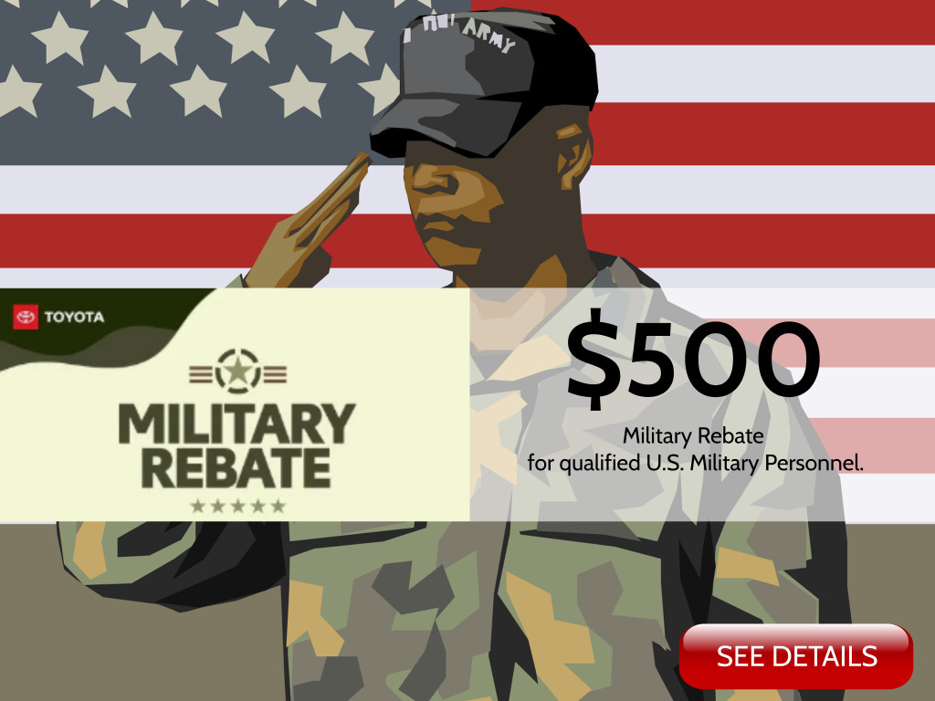 Hillside Toyota Military Rebate - Hillside Toyota