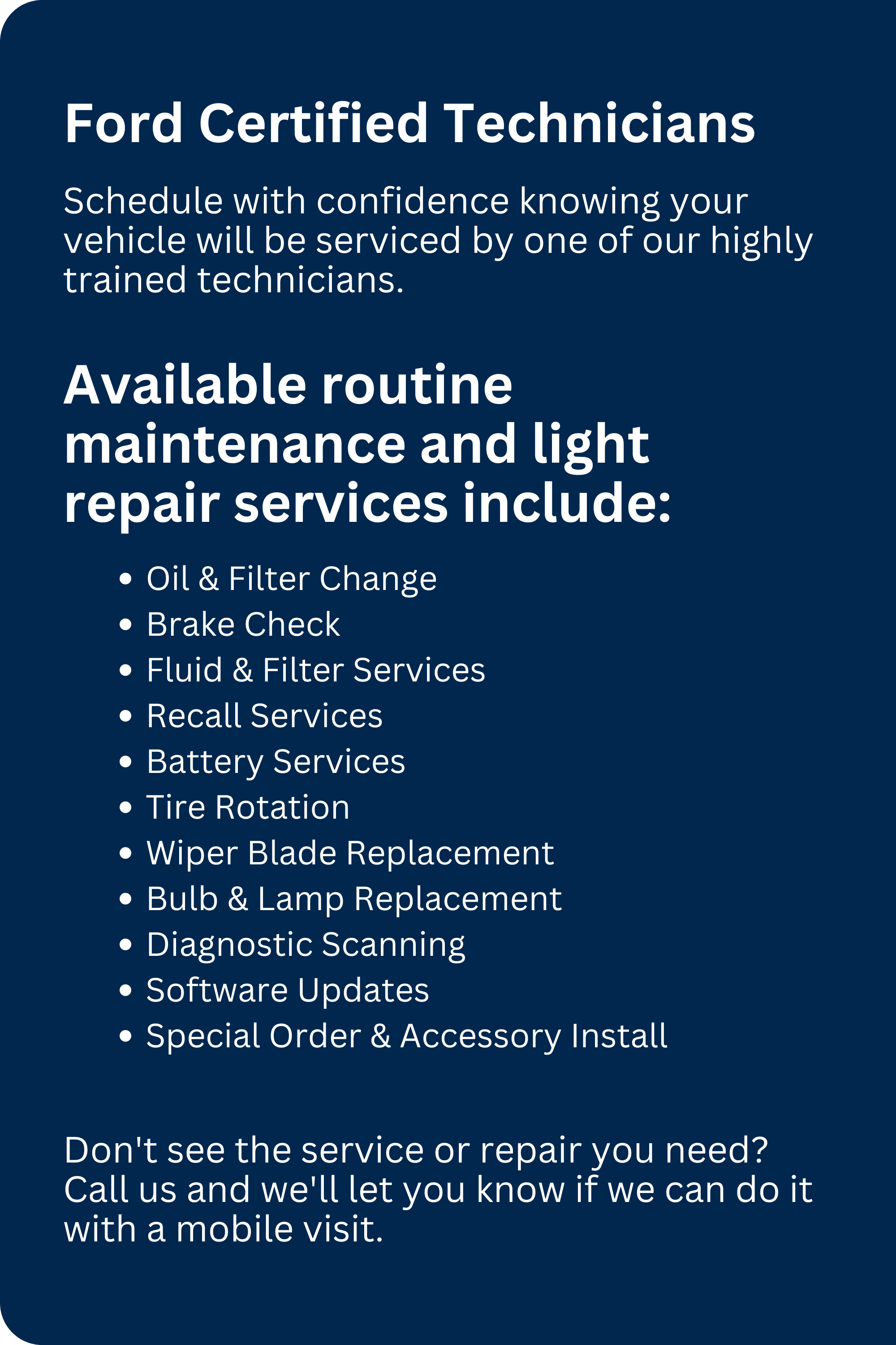 Mobile Service - Gillespie Ford