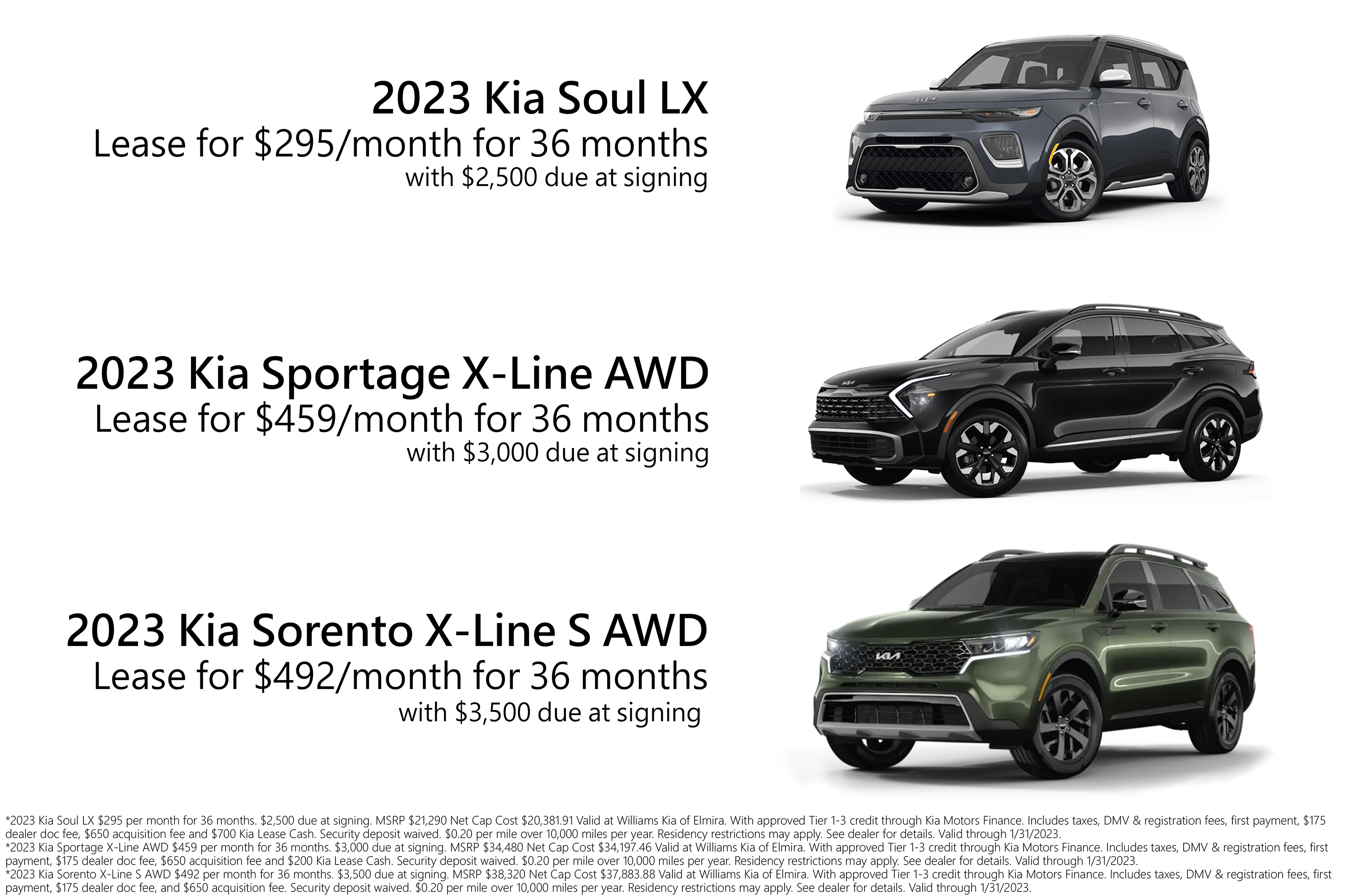 Williams Kia of Elmira Current Specials - Williams Kia of Elmira