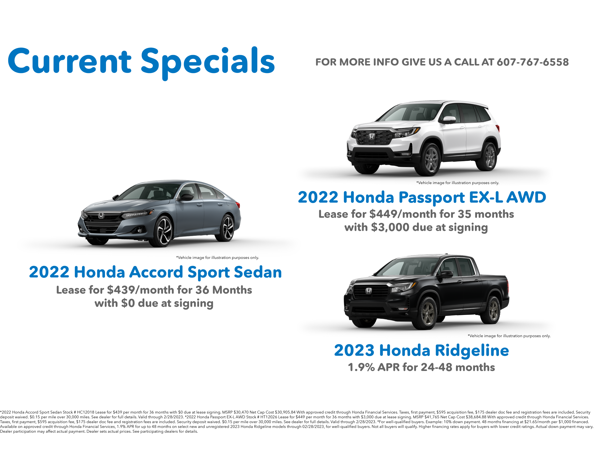 Williams Honda Current Specials