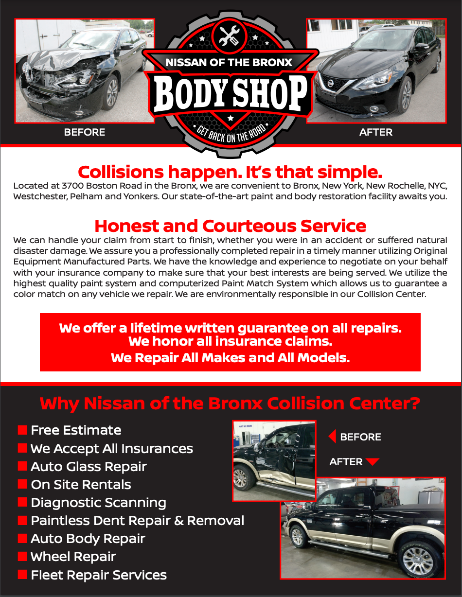 Expert Nissan Body Shop Services in Bronx, NY