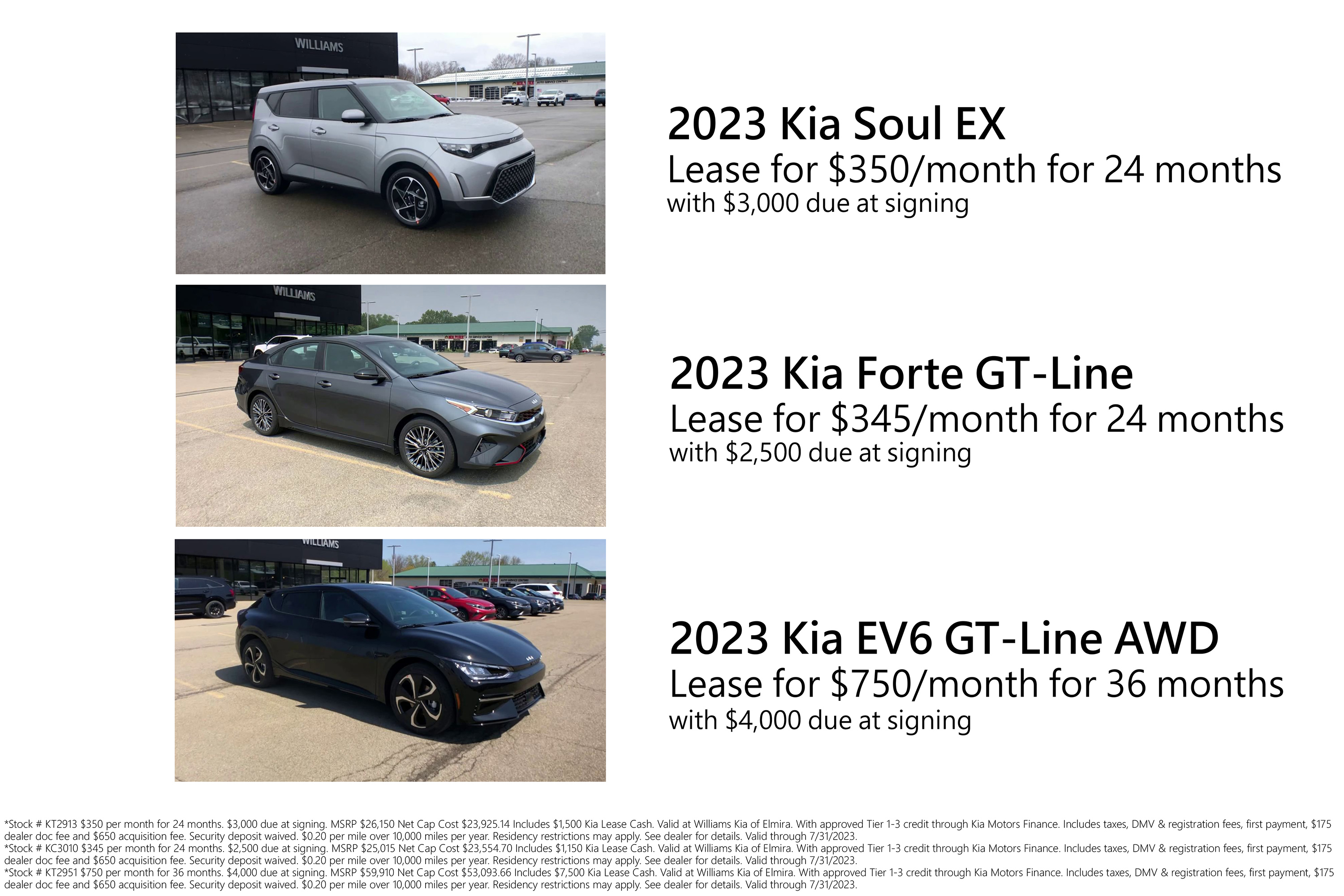 Williams Kia of Elmira Current Specials - Williams Kia of Elmira