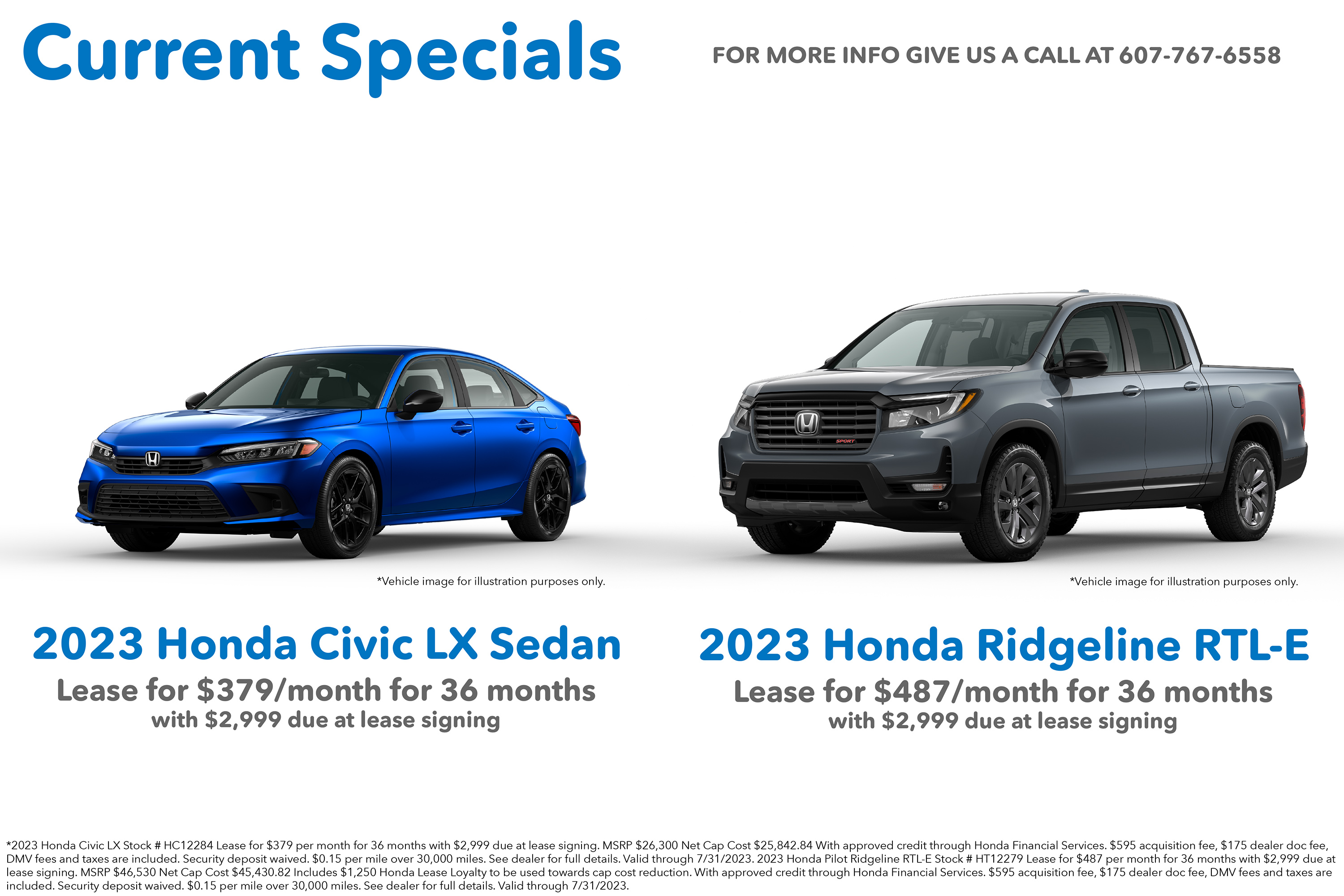 Williams Honda Current Specials