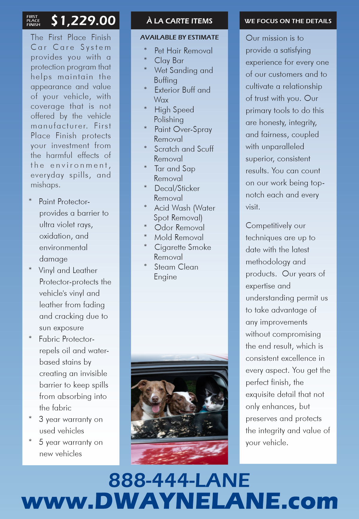 Vehicle Detailing - Dwayne Lane's Auto Family