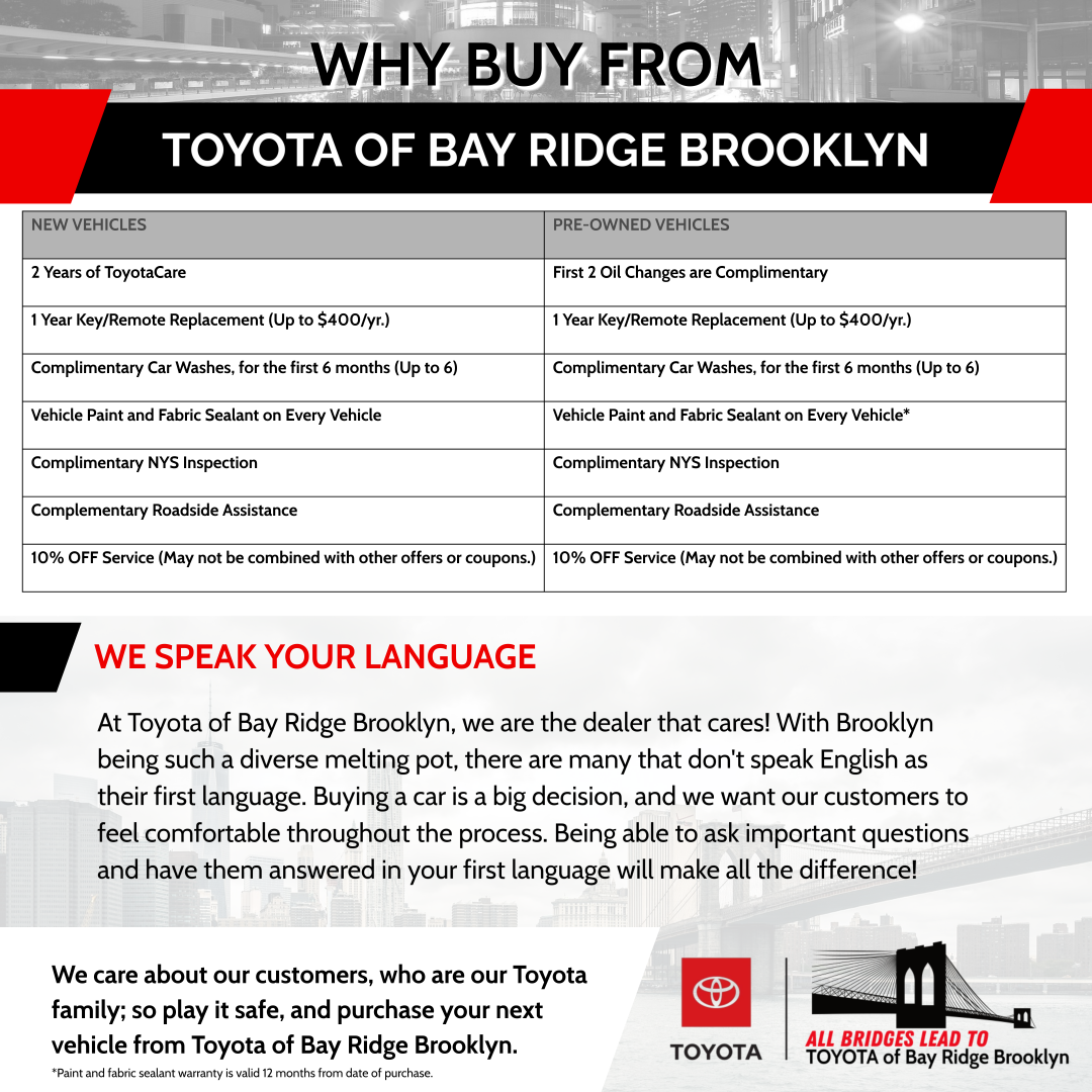 Why Buy from Toyota of Bay Ridge Brooklyn - Toyota of Bay Ridge Brooklyn