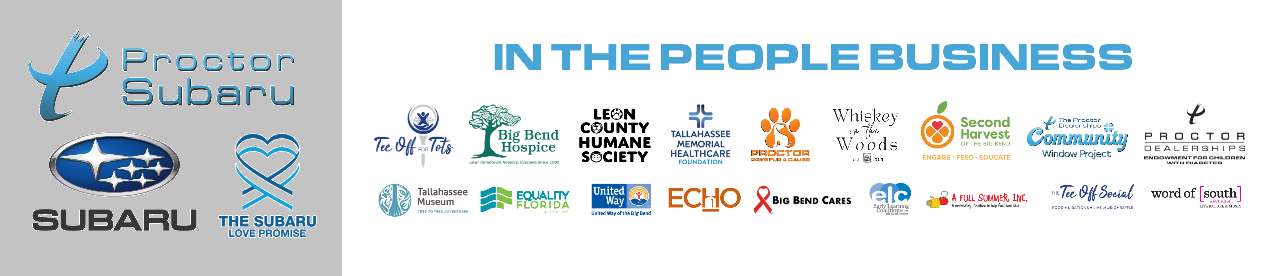 Community Involvement | Tallahassee, FL | Proctor Subaru - Proctor Subaru