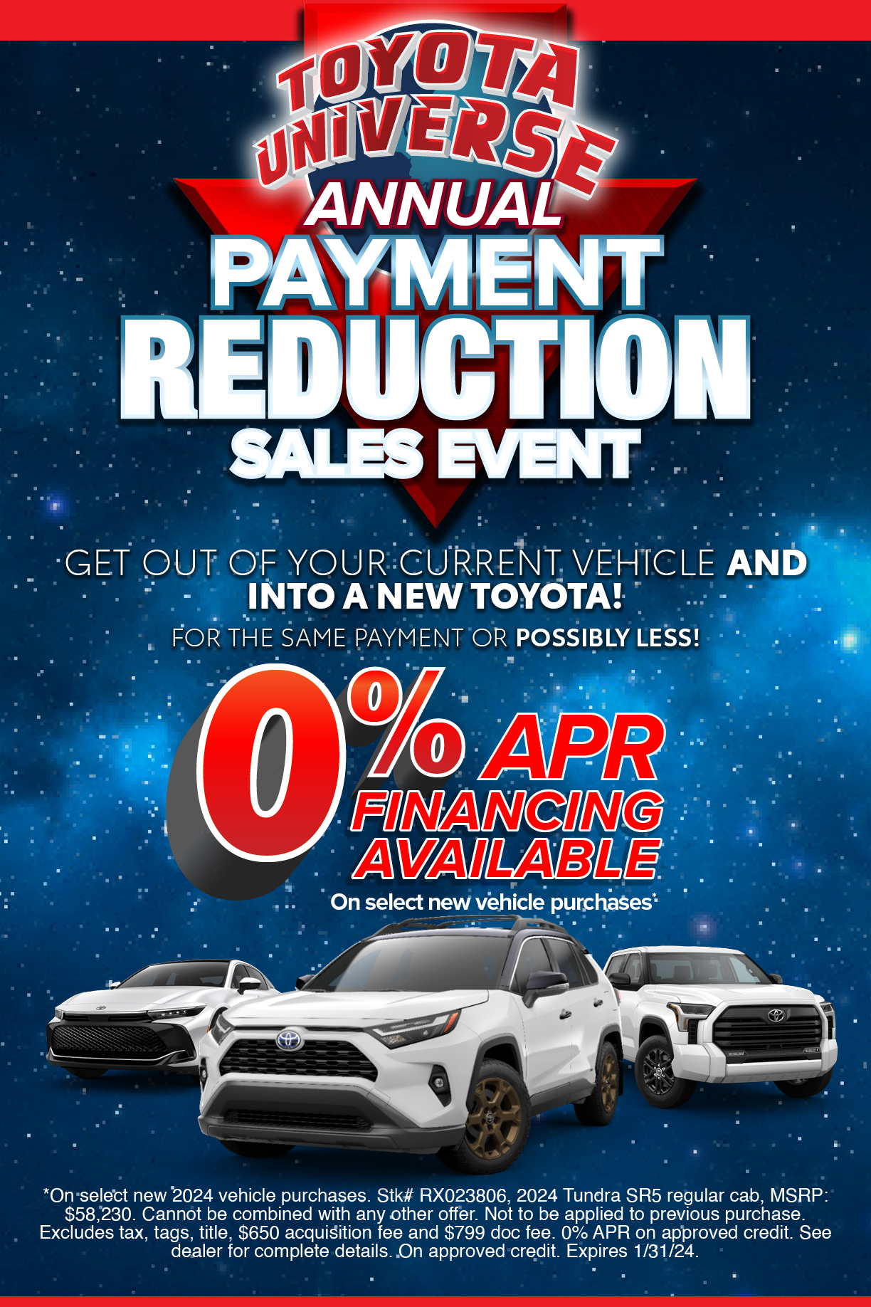 Payment Reduction Sales Event - Toyota Universe