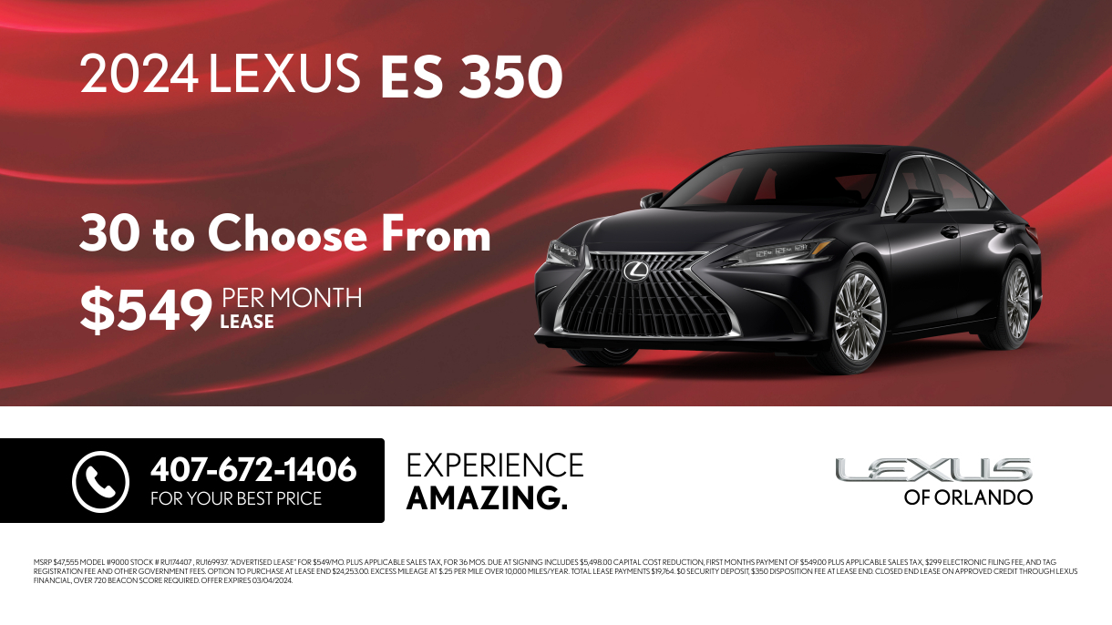 New Vehicle Specials - Lexus of Orlando