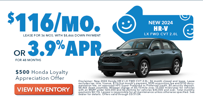 New Car Specials - Easy Honda