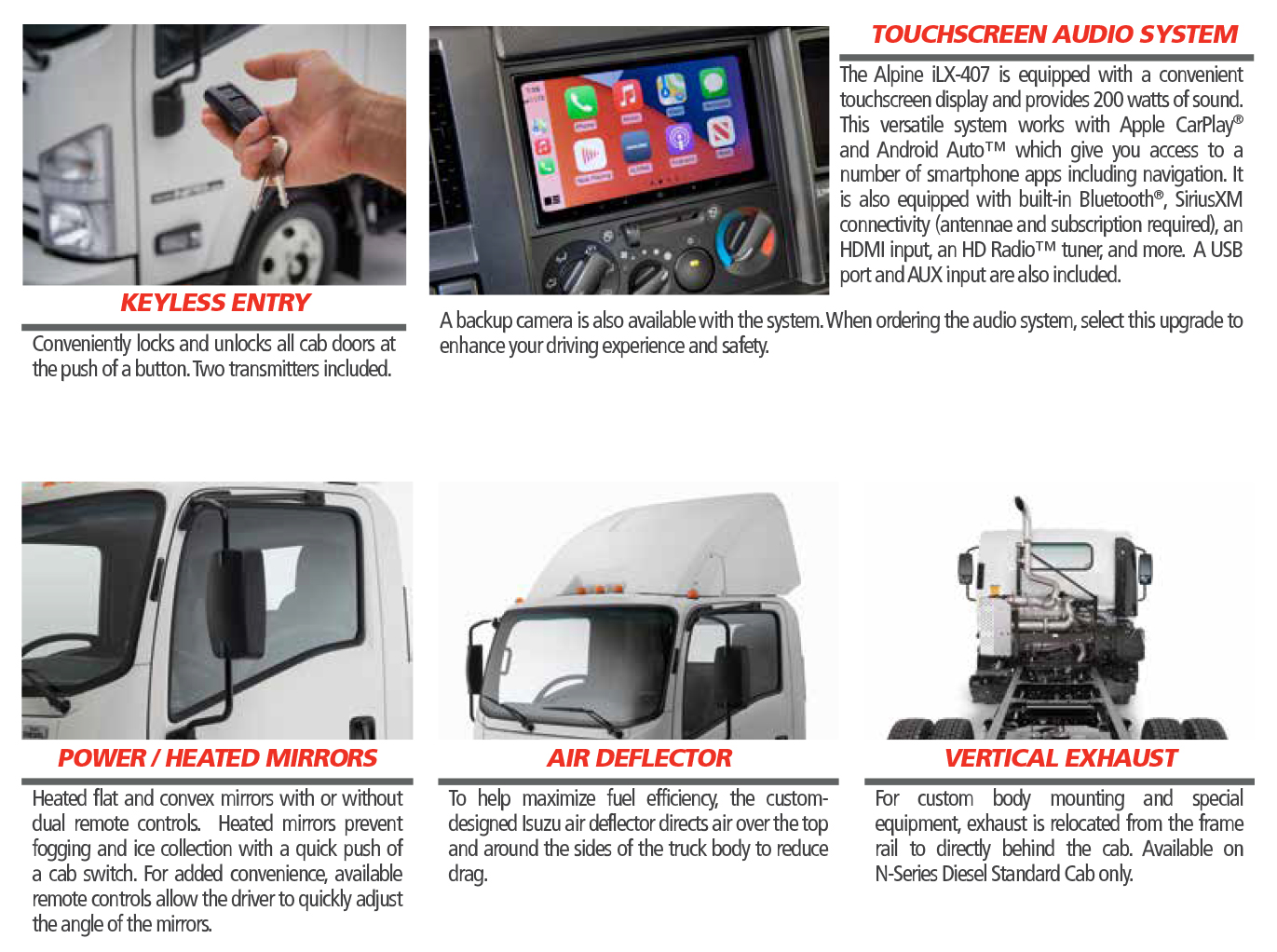 Isuzu N Series Diesel ACCESSORIES Coffman Truck Sales