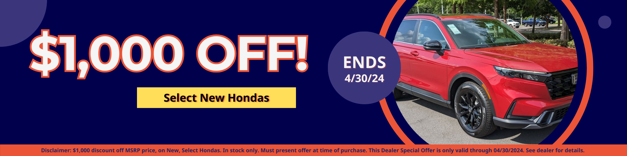 $1,000 Off Select New Hondas! | Proctor Honda | Tallahassee, FL ...