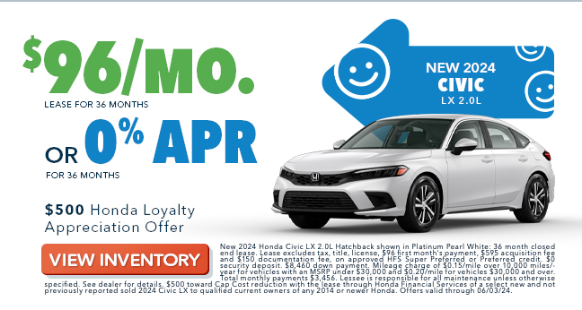 New Car Specials - Easy Honda