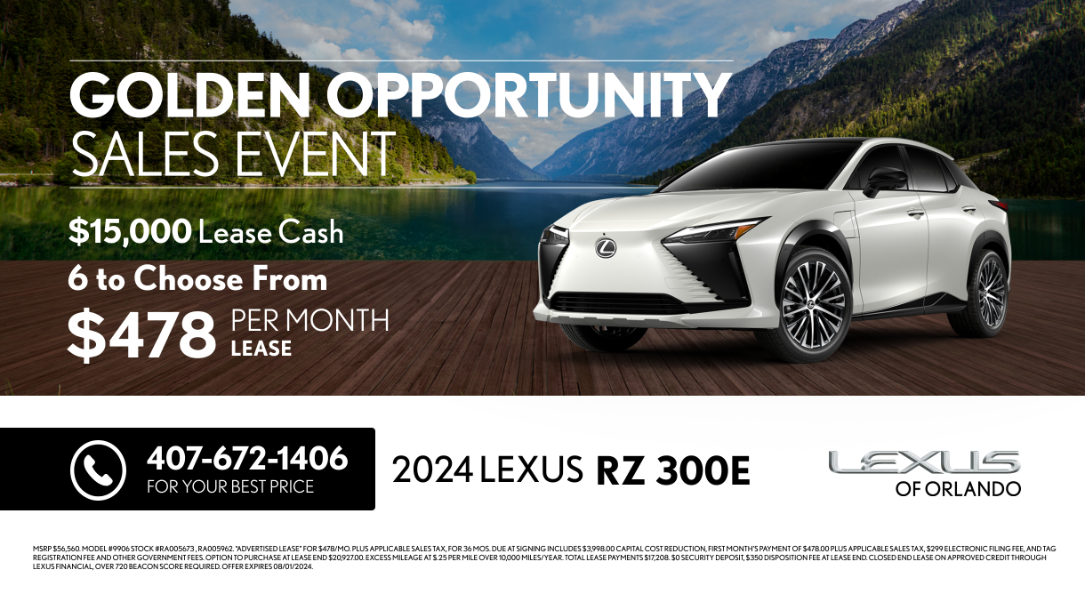 New Vehicle Specials - Lexus of Orlando
