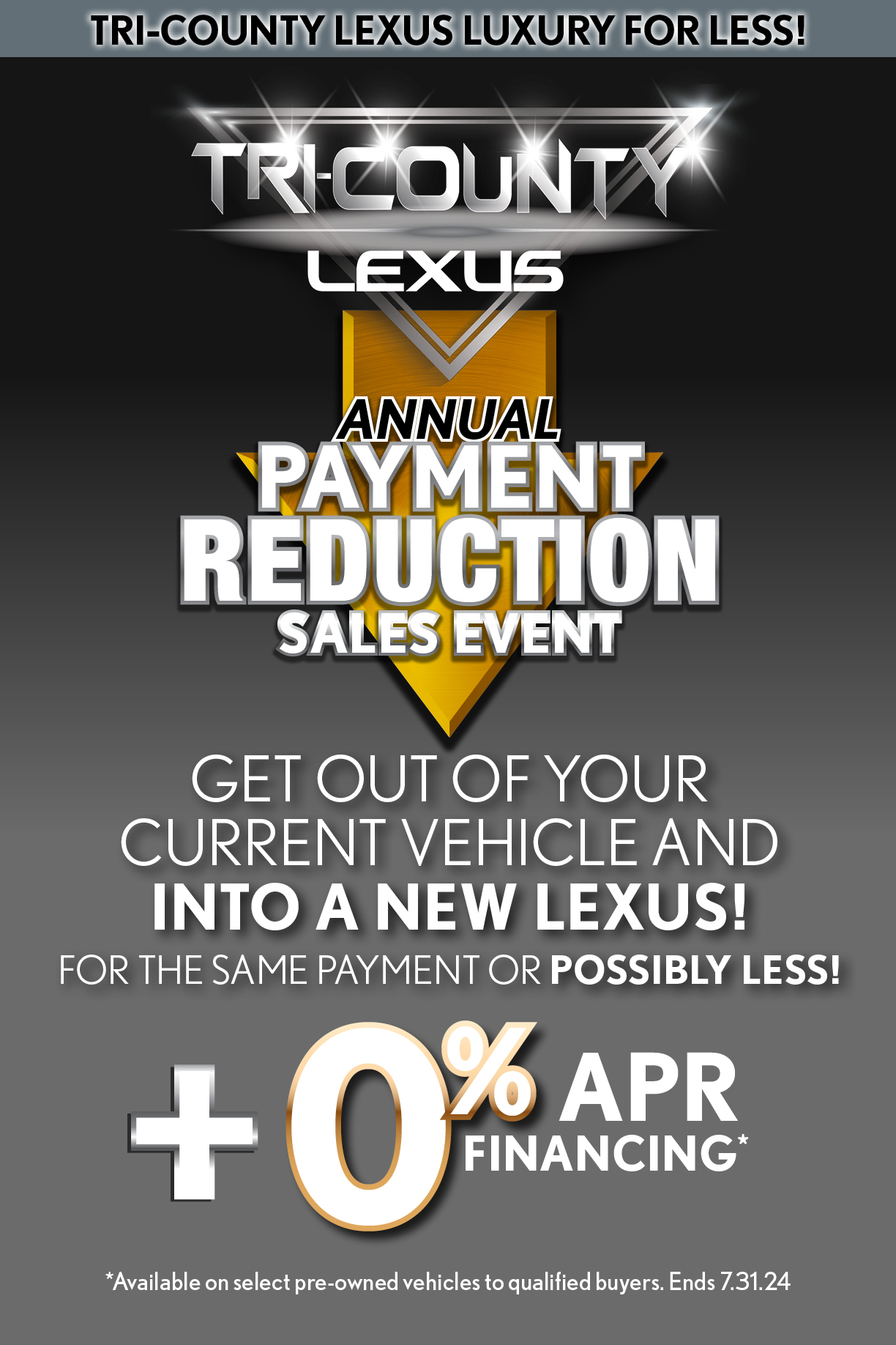 Payment Reduction Sales Event - Tri County Lexus