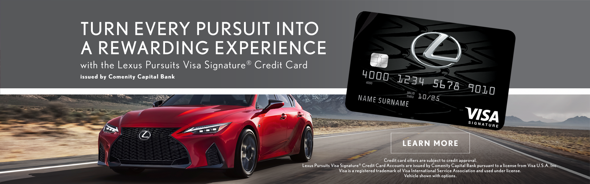 Lexus Pursuits Visa Credit Card - Lexus of Winter Park