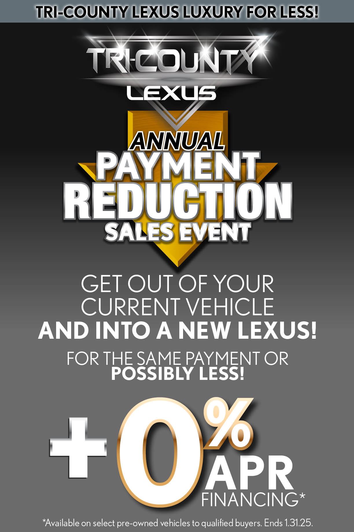 Payment Reduction Sales Event - Tri County Lexus