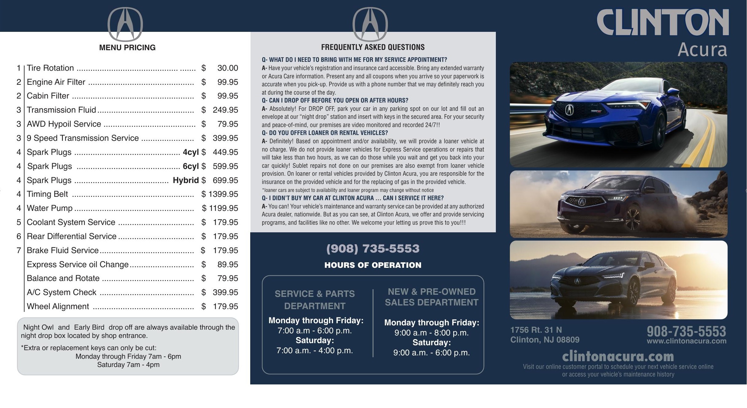 Service and Parts Specials - Clinton Acura