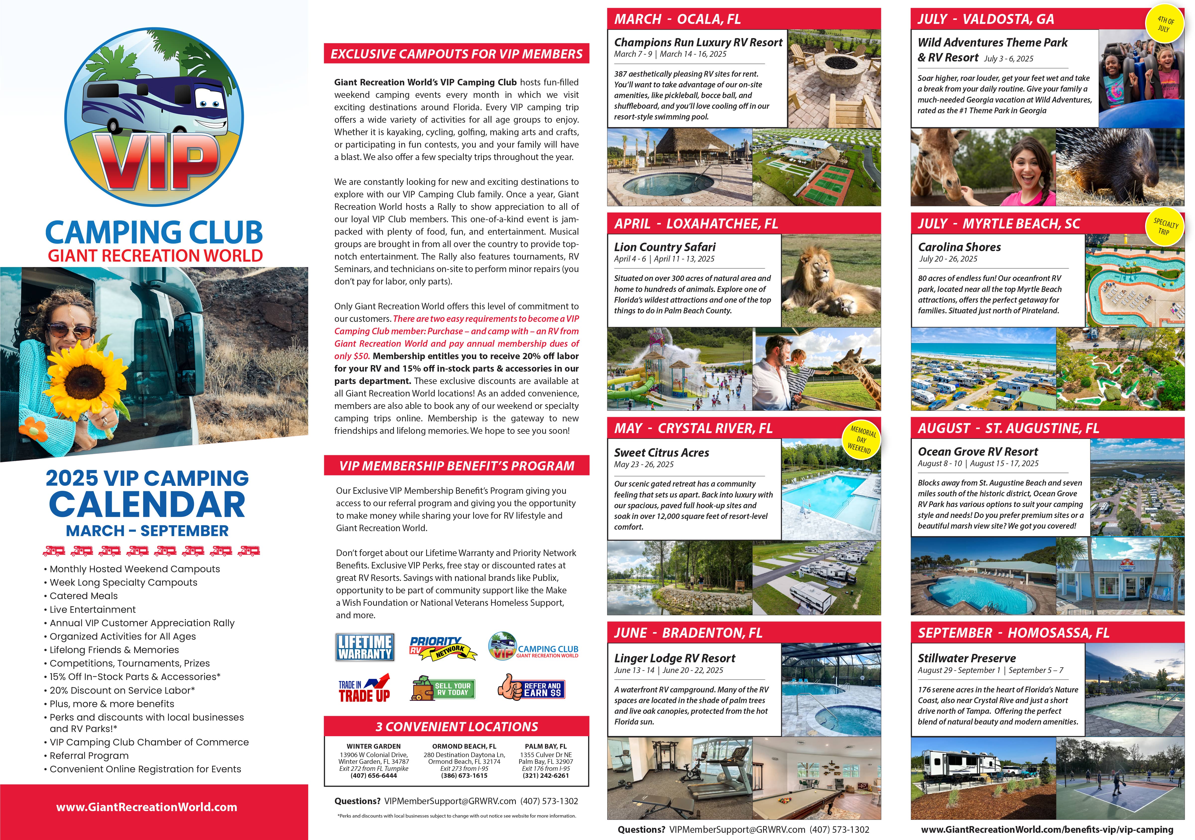 VIP Camping Club | Giant Recreation World | RV Dealer in Orlando, Palm ...