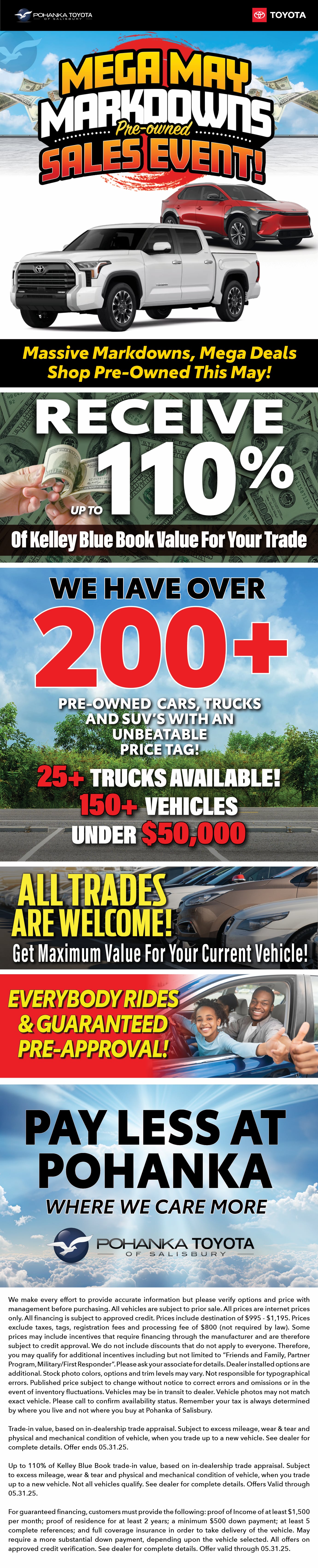 Mega May Markdowns Pre-Owned Sales Event