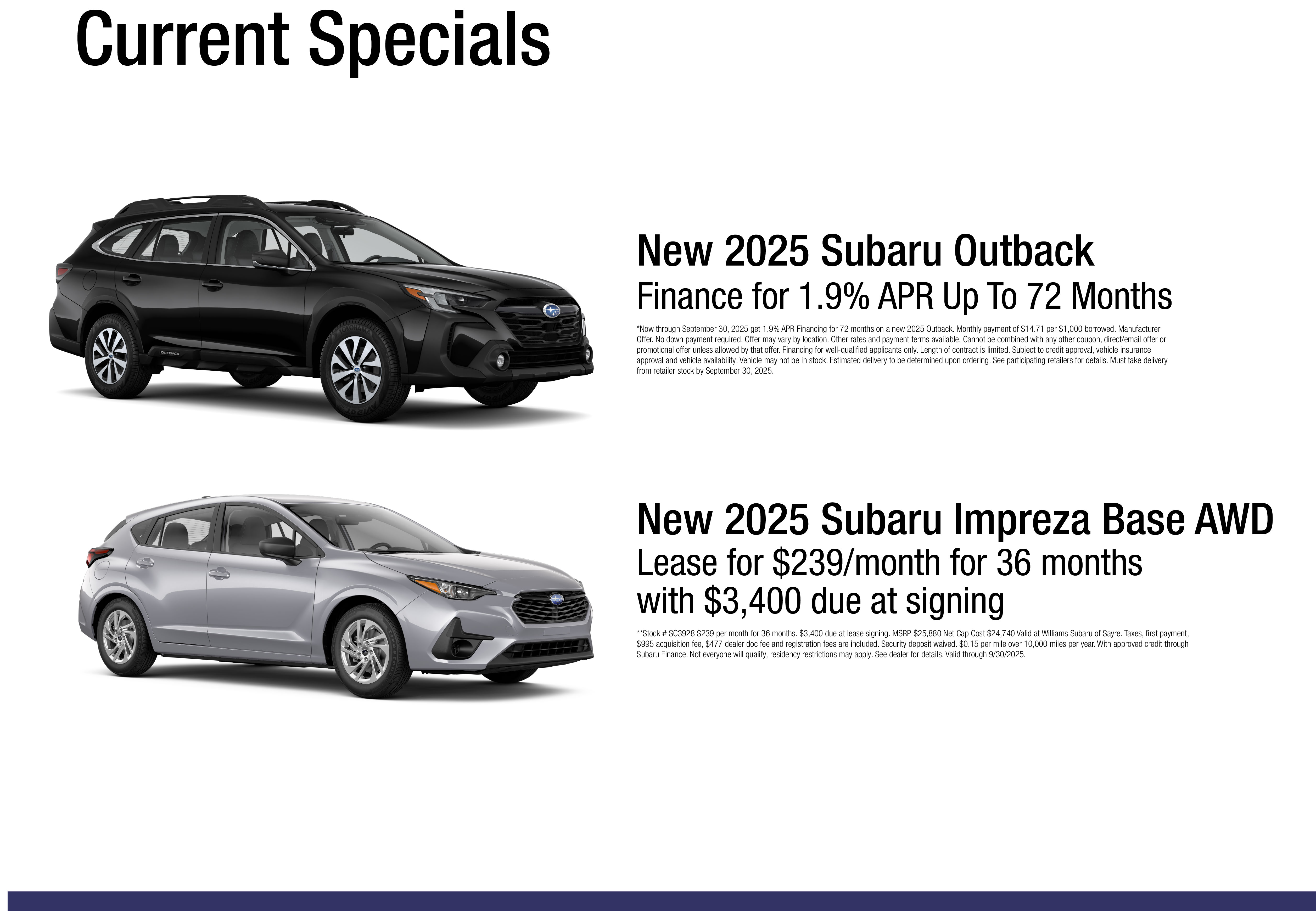 Williams Subaru of Sayre - Williams Subaru Sayre