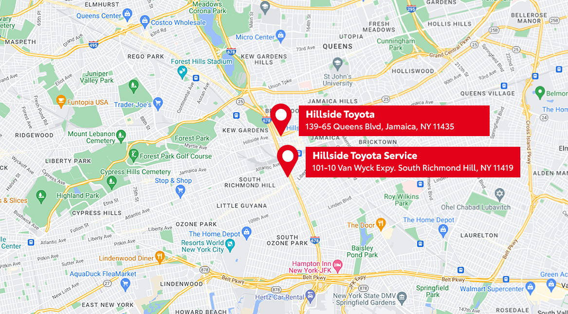 Location Map & Directions - Hillside Toyota
