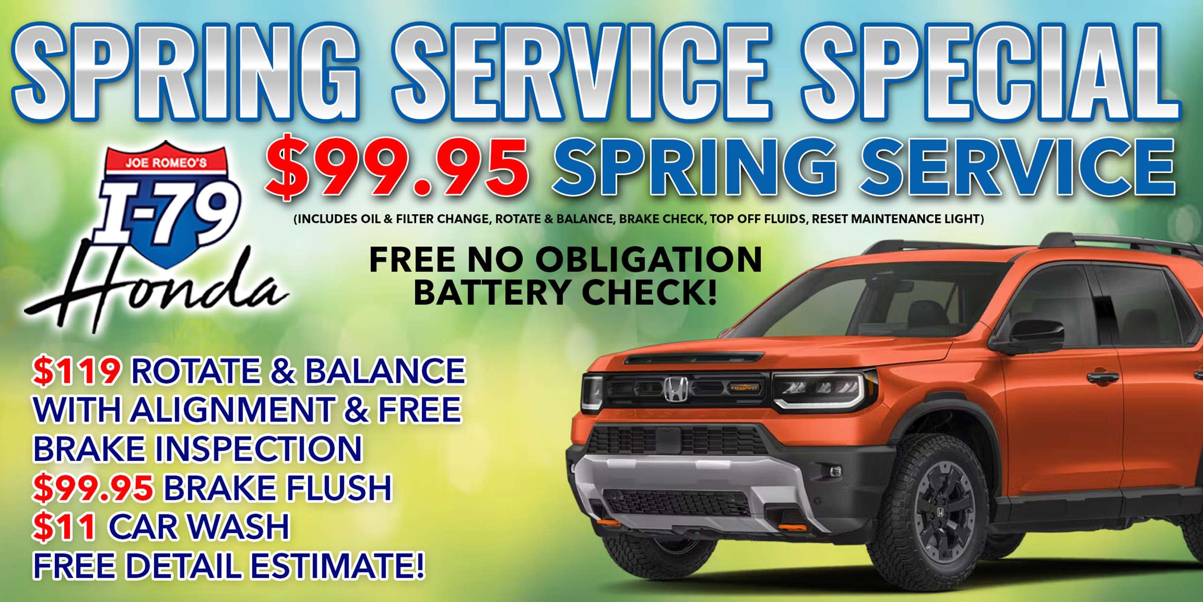 Honda Service Auto Repair Department - I-79 Honda