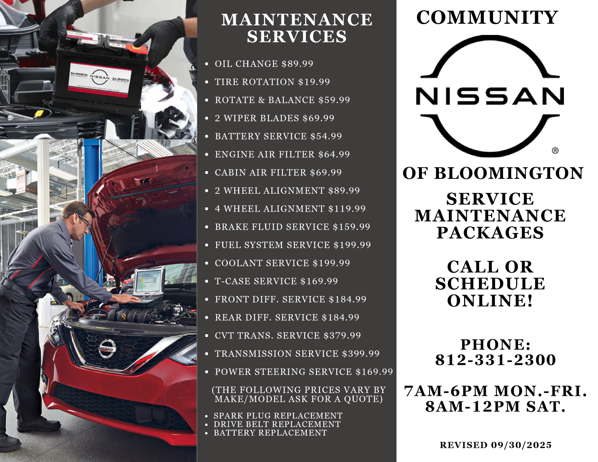 Nissan Service Auto Repair Department - Community Nissan of Bloomington