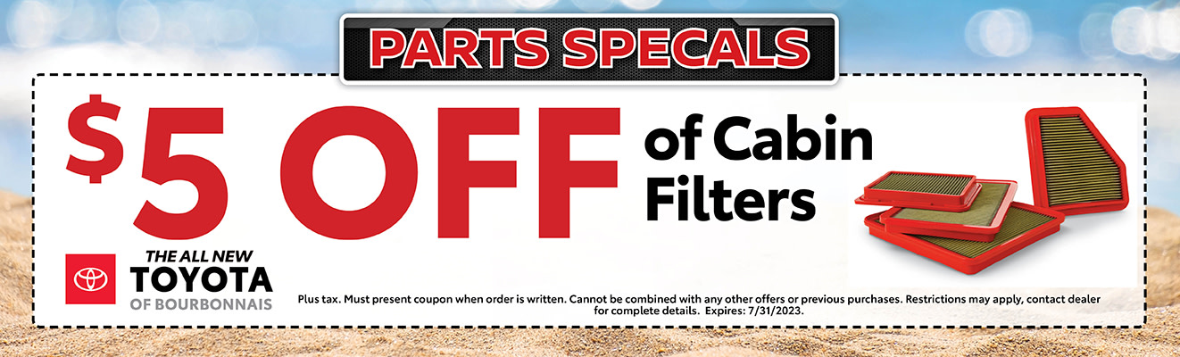 Toyota Parts Department Coupons, Specials - Toyota of Bourbonnais