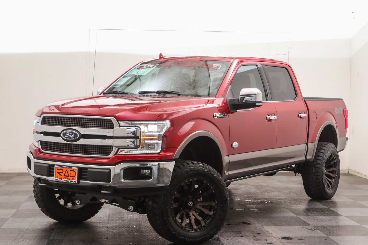 2020 Ford F-150 Red Blitz Fuel Wheels Lifted Truck
