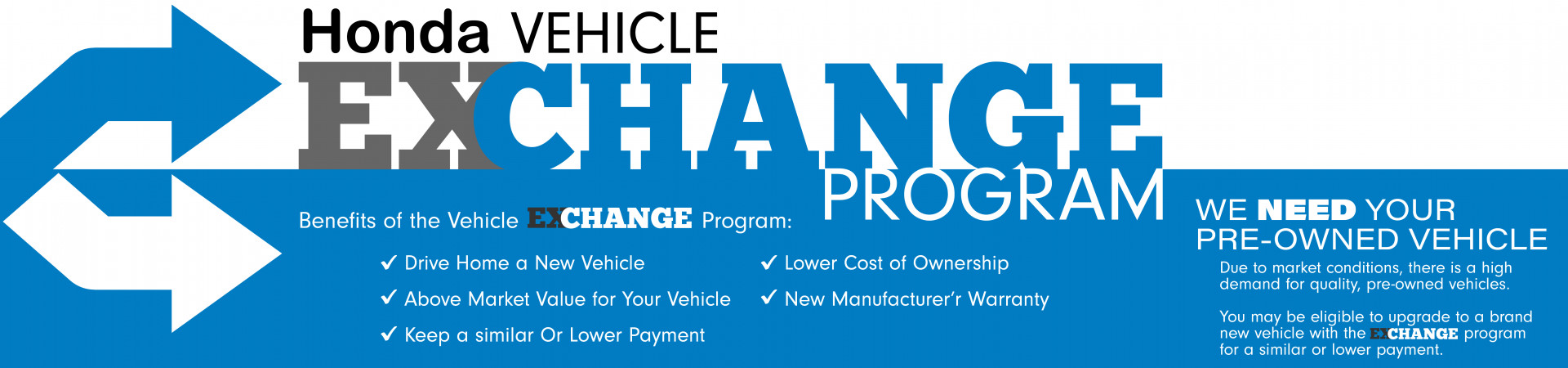 Honda Vehicle Exchange Program